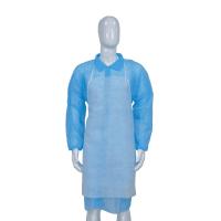 China Lightweight Disposable PP Non Woven Sleeveless Apron For Food Industry Unisex Adult for sale