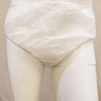 China Hygiene Protective Disposable White PP Non Woven Underpants With Double Crotch for sale