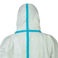 China Category 3 Type 4B/5B/6B seam tape Disposable Hooded microporous Chemical Protective Coverall for sale