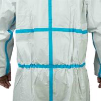 China Category 3 Type 4B/5B/6B seam tape Disposable Hooded microporous Chemical Protective Coverall for sale
