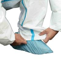 China Category 3 Type 4B/5B/6B seam tape Disposable Hooded microporous Chemical Protective Coverall for sale