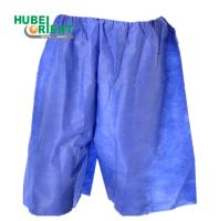 China Dark Blue Or White Soft Disposable Medical Use PP/SMS Short trousers long pants for sale