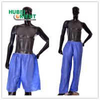 China Dark Blue Disposable Hospital Trousers Non Sterile SMS Polypropylene With CE ISO13485 Certification for sale