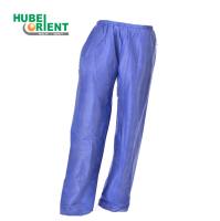 China Dark Blue Disposable Hospital Trousers Non Sterile SMS Polypropylene With CE ISO13485 Certification for sale