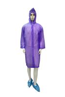 China waterproof colorful Disposable Use EVA Raincoat With Elasticated Hood for sale