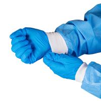 China FDA Standard 510(K) AAMI PB70 Level-3 Blue Disposable Surgical Gown for sale