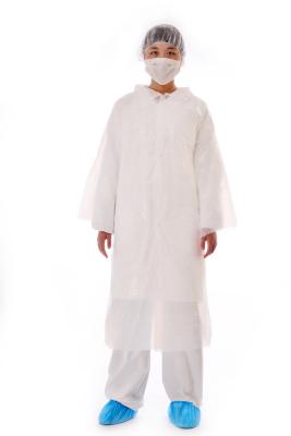 China Waterproof Disposable PE Visitor Coat Set With ISO9001 Certified for sale