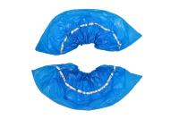 China Waterproof Disposable PE Shoe Cover With Detectable Thread for sale
