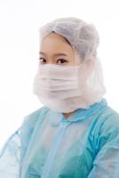 China Disposable Use Soft Non-Woven Polypropylene Astronaut Cap With Face Mask for sale