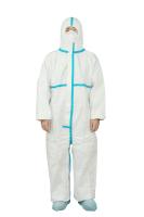China EN14126 EU Standard Type 4B/5B/6B Disposable PPE Protective Microporous Film Coverall for sale
