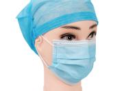 China ASTMF2100 Level-3 3ply Disposable Blue Surgical Mask With Earloop for sale