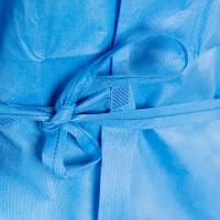 China AAMI PB70:2012 Level-3 Knitted Cuffs Disposable SMS Fabric Surgical Gown for sale