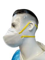 China EN149 FFP2 Vertical Folded Respirator Valve-Free Disposable Protective Mask with Headbands for sale