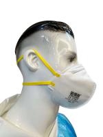 China EN149 FFP2 Vertical Folded Respirator Valve-Free Disposable Protective Mask with Headbands for sale