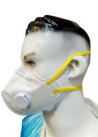 China EN149 FFP2 Vertical Folded Respirator with Exhalation Valve Headband Wearing System Disposable Dust Mask for sale