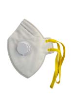 China EN149 FFP2 Vertical Folded Respirator with Exhalation Valve Headband Wearing System Disposable Dust Mask for sale