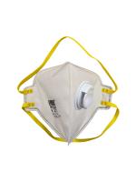 China EN149 FFP2 Vertical Folded Respirator with Exhalation Valve Headband Wearing System Disposable Dust Mask for sale