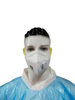 China EN149 FFP2 Vertical Folded Respirator with Exhalation Valve Headband Wearing System Disposable Dust Mask for sale
