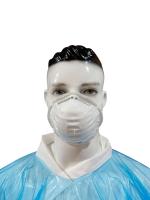 China EN149 FFP2 Standard Valve-free Disposable Use Cup-shaped Dust Mask With Headbands for sale