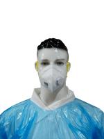 China EN149 FFP3 Folded Respirator With Exhalation Valve And Adjustable Headband for sale