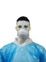 China EN149 FFP3 Cup-shaped Disposable Respirator With Exhalation Valve Headbands Protective Dust Mask for sale