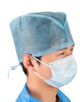 China MDR CE Standard Doctor And Nurse Medical Doctor Cap With Machine Made Ties At Back for sale