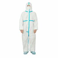 China EN14126 EU Standard Type 4B/5B/6B Disposable PPE Protective Microporous Film Coverall for sale