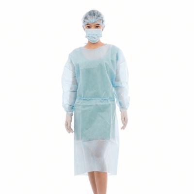 China Disposable Medical Use Non-Woven Or SMS Material Isolation Gowns With Elastic Wrist For Hospital for sale