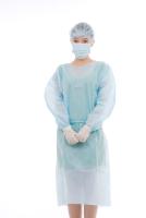 China Disposable Medical Use Non-Woven Or SMS Material Isolation Gowns With Elastic Wrist For Hospital for sale
