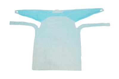 China Harmless Disposable CPE Protective Gown 120*190cm 135*205cm for sale