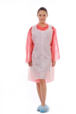 China Embossed Process Economical Friendly Disposable PE Apron Without Sleeves for sale