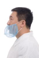 China No Tight Nonwoven Disposable Beard Cover With Double Elastic for sale