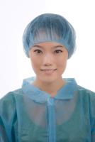 China Breathable Non Woven Disposable Bouffant Cap Free Size for sale