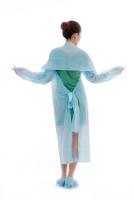 China Hygienic L XL CPE Disposable Gown With Thumb Cuffs for sale