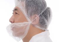 China Breathable Anti Dust Single Elastic Nonwoven Beard Cover 10gsm for sale