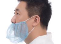 China Disposable Double Elastic Nonwoven Polypropylene Beard Cover 10g/M2 for sale