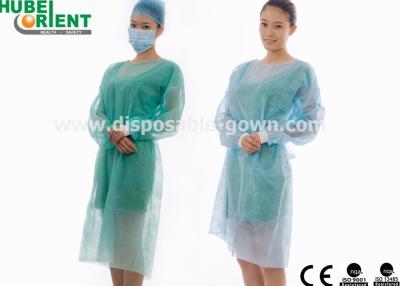 China Polypropylene SMS Disposable Isolation Gown With Long Sleeves for sale