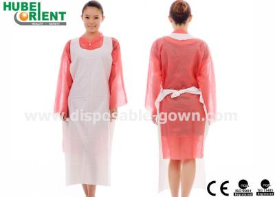 China Anti Oil Embossed Surface PE Single Use Apron For Food Processing for sale