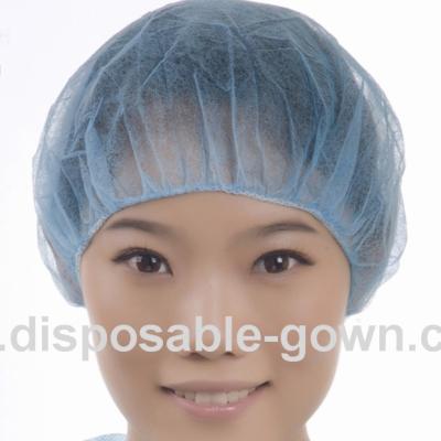 China Non Sterile Single Elastic 25g/m2 Non Woven Bouffant Cap for sale