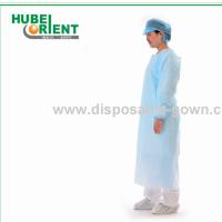 China Anti Bacterial CPE Disposable Gowns With Thumb Cuffs for sale