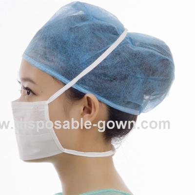China Single Use Nonwoven Tie On Face Mask 17.5x9.5cm For Hospital In Medical Environment for sale