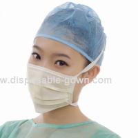 China Single Use Nonwoven Tie On Face Mask 17.5x9.5cm For Hospital In Medical Environment for sale