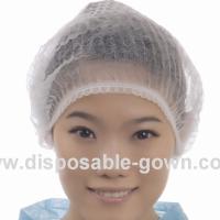 China Single Use Medical Bouffant Caps With Double Non Irritating Elastic for sale