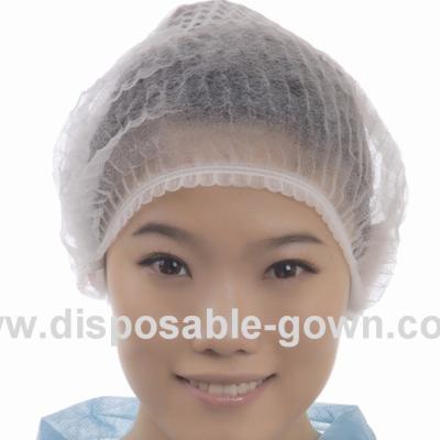 China Single Use Medical Bouffant Caps With Double Non Irritating Elastic for sale