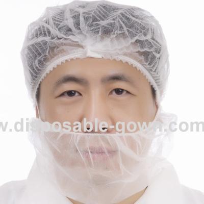 China Spatter Prevention Non Woven Disposable Beard Cover With Single Elastic for sale