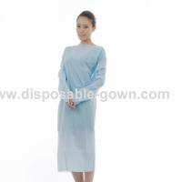 China Antibacterial Polythene Disposable Long Sleeve Gown For Clinic for sale