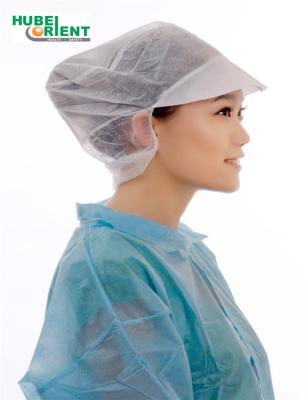 China Single Use Polypropylene Non Woven Bouffant Head Cap With Peak for sale