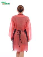 China Dirt Prevention Single Use Nonwoven Apron With Thin Ties For Factory Without Sleeves for sale