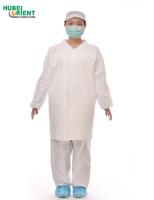 China Latex Free Tyvek Disposable Lab Coats With Korean Collar for sale
