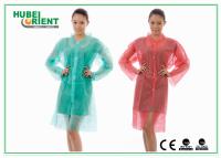 China Disposable PP/SMS/MP/Tyvek Non Woven Lab Coat for Hospital Nursing with Velcro for sale